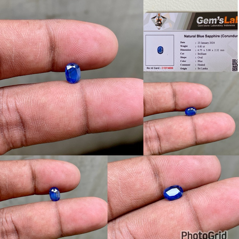 Jual Natural blue sapphire ceylon srilanka batu blue safir selon sri ...