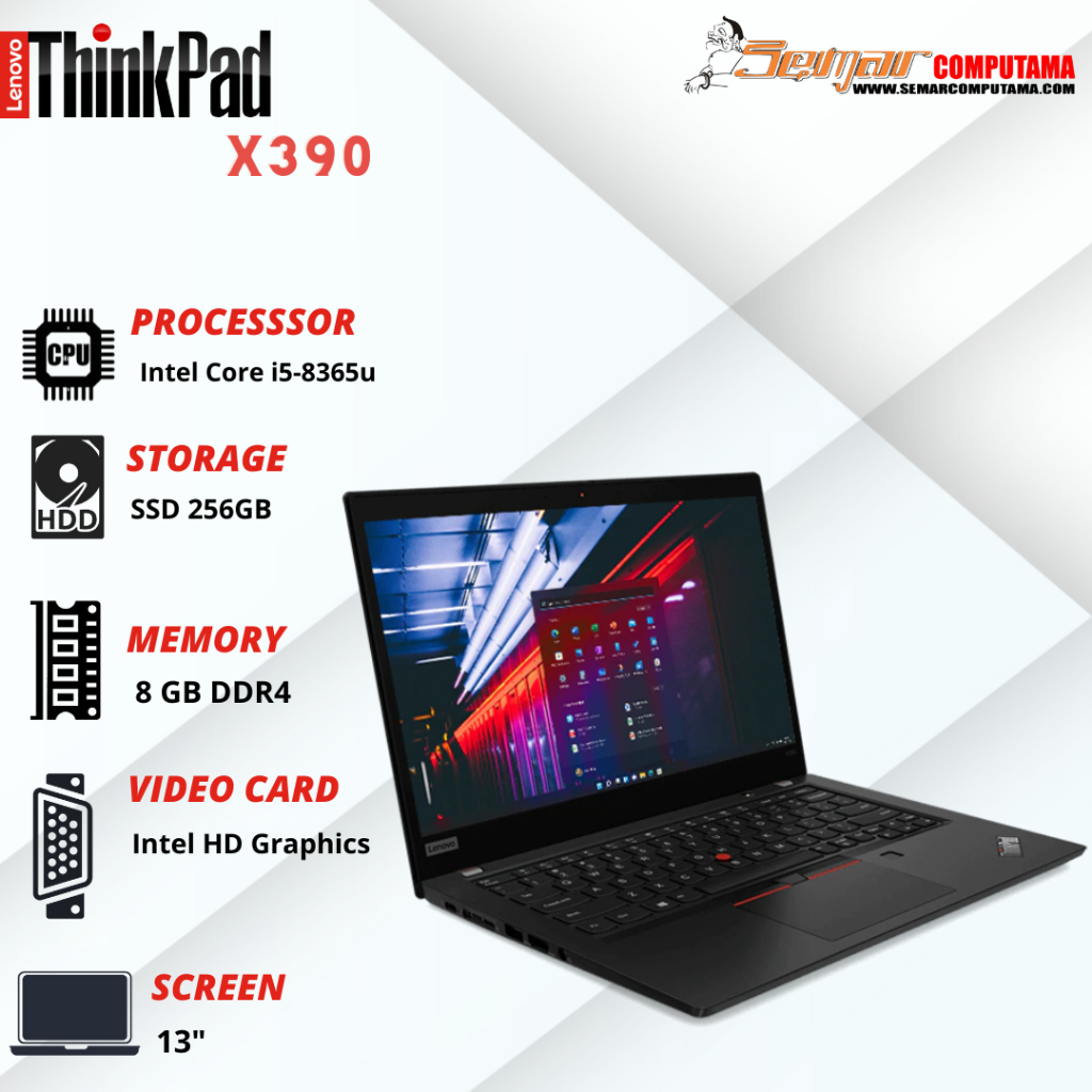 Jual LENOVO THINKPAD X390 i5 Gen 8th RAM 8GB SSD 256GB Garansi Fisik ...