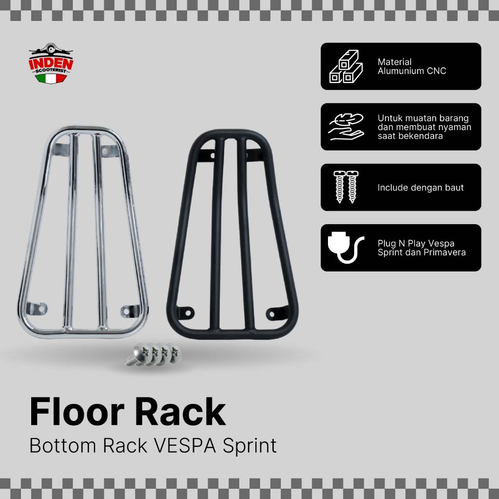 Jual Floor Rack VESPA Piaggio untuk Sprint 150 Rak Tengah Vespa Sprint ...