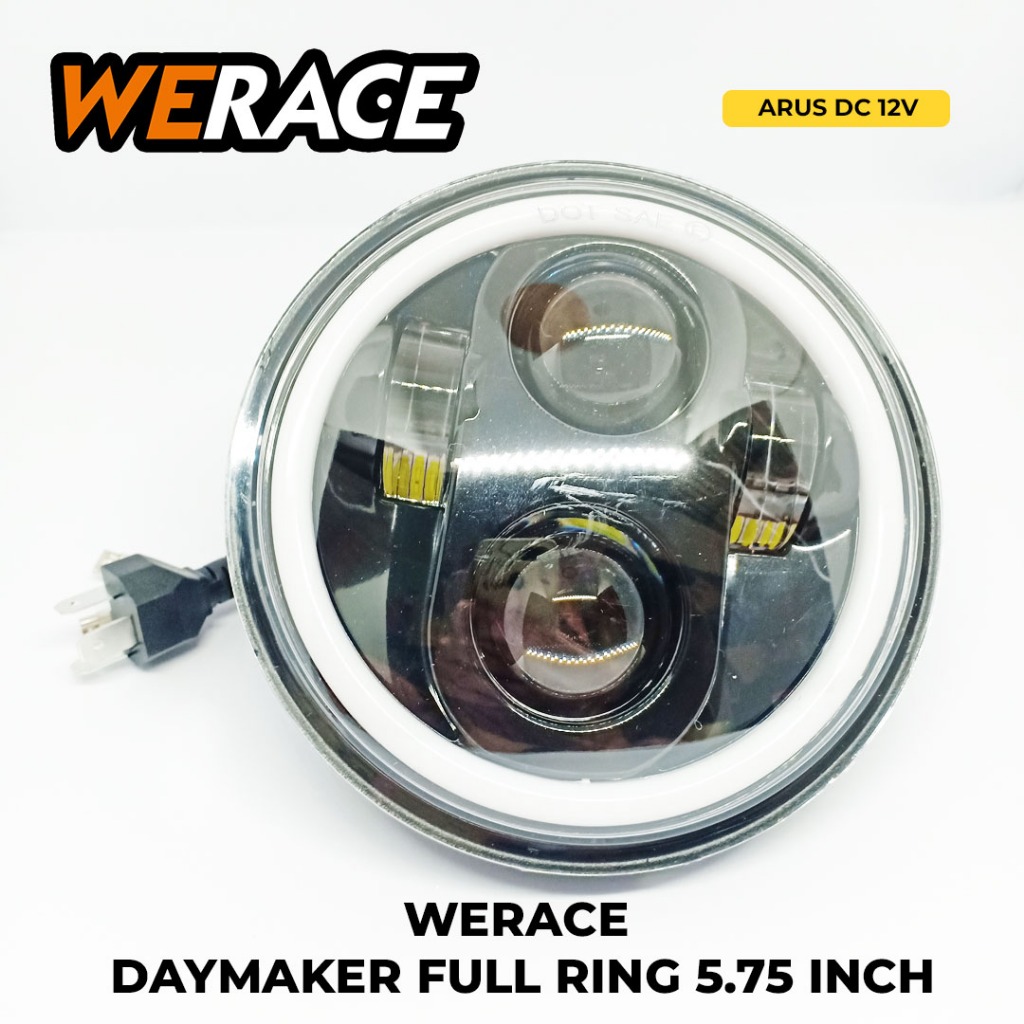 Jual WERACE 5.75 Inch Full Ring Angel Eye 2 Two Tone Putih Kuning Lampu ...