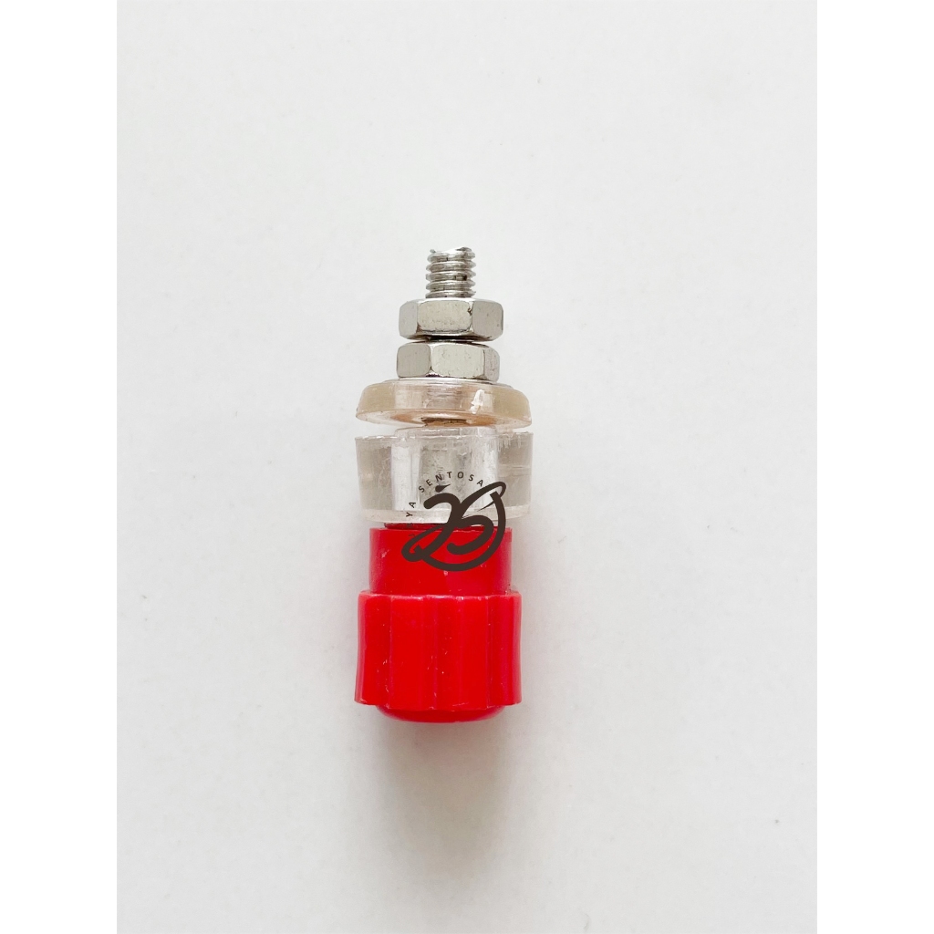 Jual 1 BUAH BINDING POST TRANSPARAN WARNA MERAH 3,5cm NON SET BIDING ...