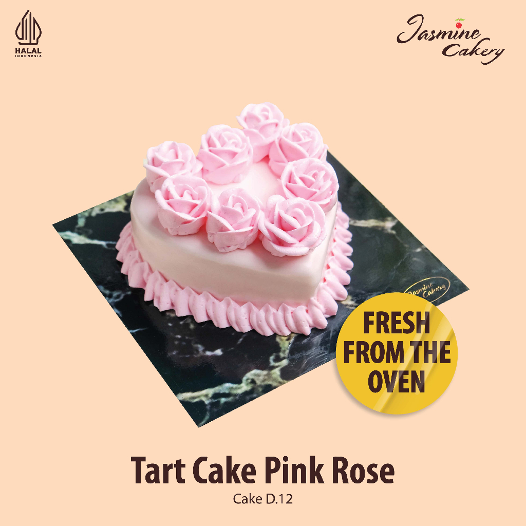 Jual Kue Tart Pink Rose ukuran 12x12cm | Shopee Indonesia