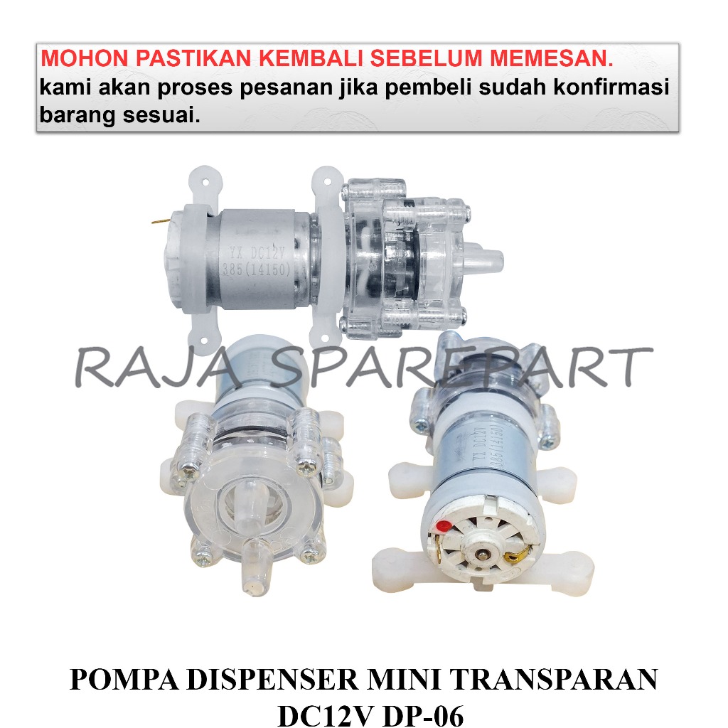 Jual PDMT12 DINAMO POMPA DISPENSER / POMPA DISPENSER MINI TRANSPARAN DC ...