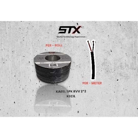 Jual STX - CABLE SPEAKER : Cable Speaker RVV 2x2 kecil (100m) 220K MERK CRAUDIO (ROLL-AN ...