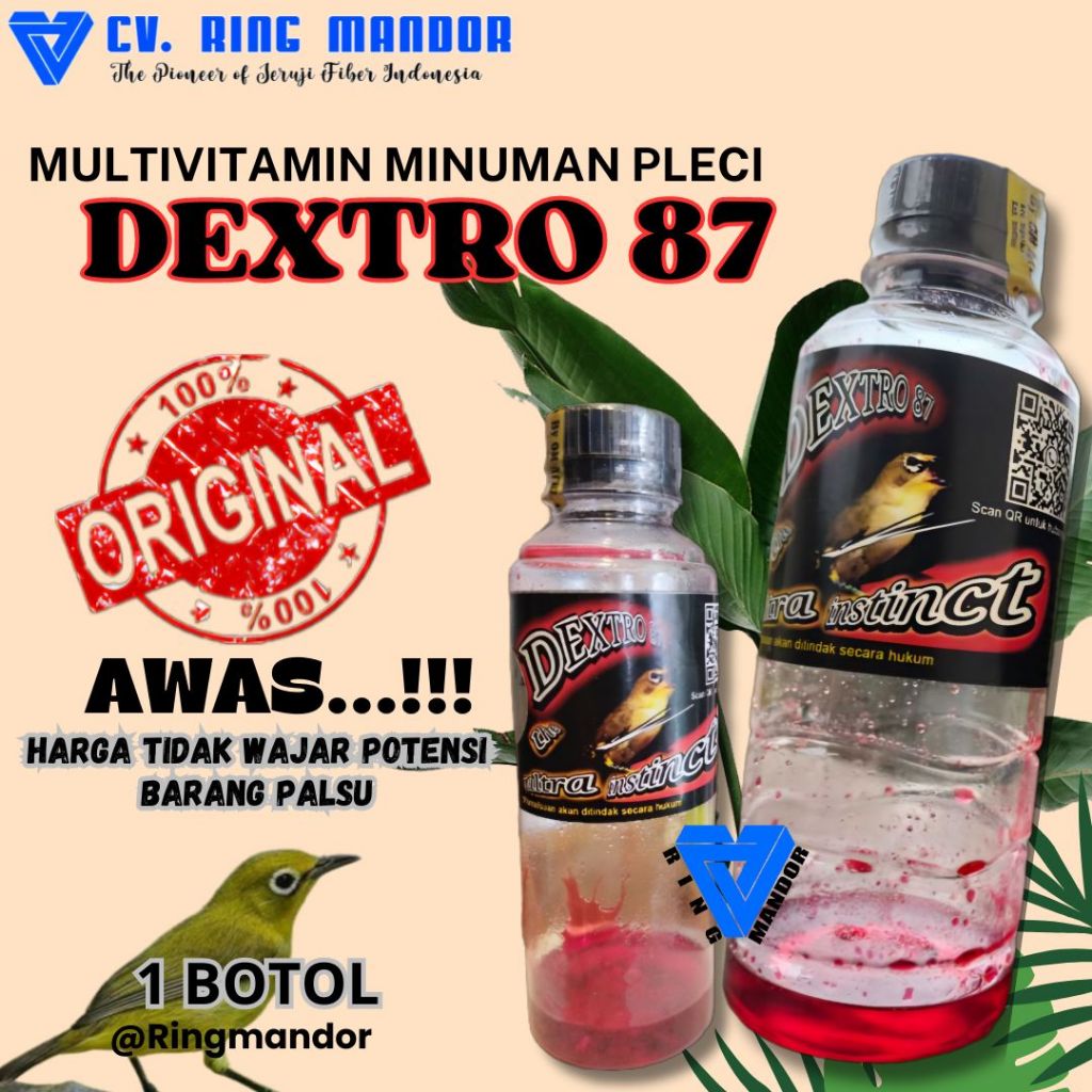 Jual DEXTRO 87 MULTIVITAMIN MINUMAN PLECI ORIGINAL KEMASAN BARU GROSIR ...