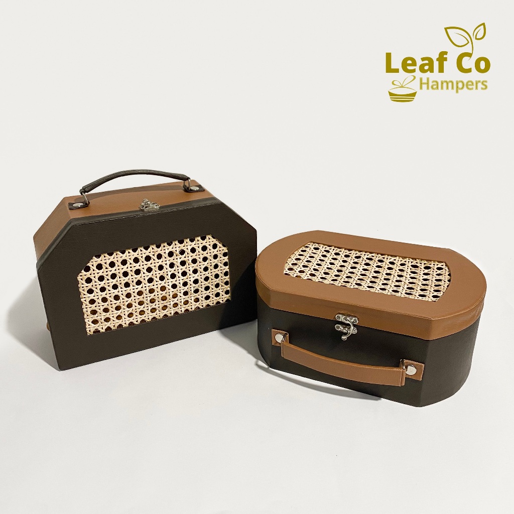 Jual Leaf Co - Tas Hard Box Koper Couple Anyaman Rotan Tempat Penyimpan ...