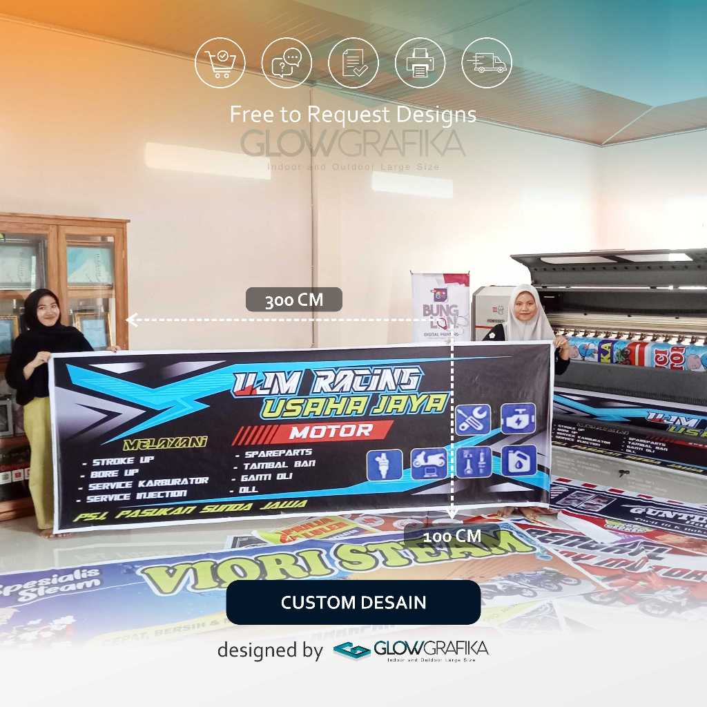 Jual Banner Spanduk Bengkel Motor Mobil Custom Desain A | Shopee Indonesia