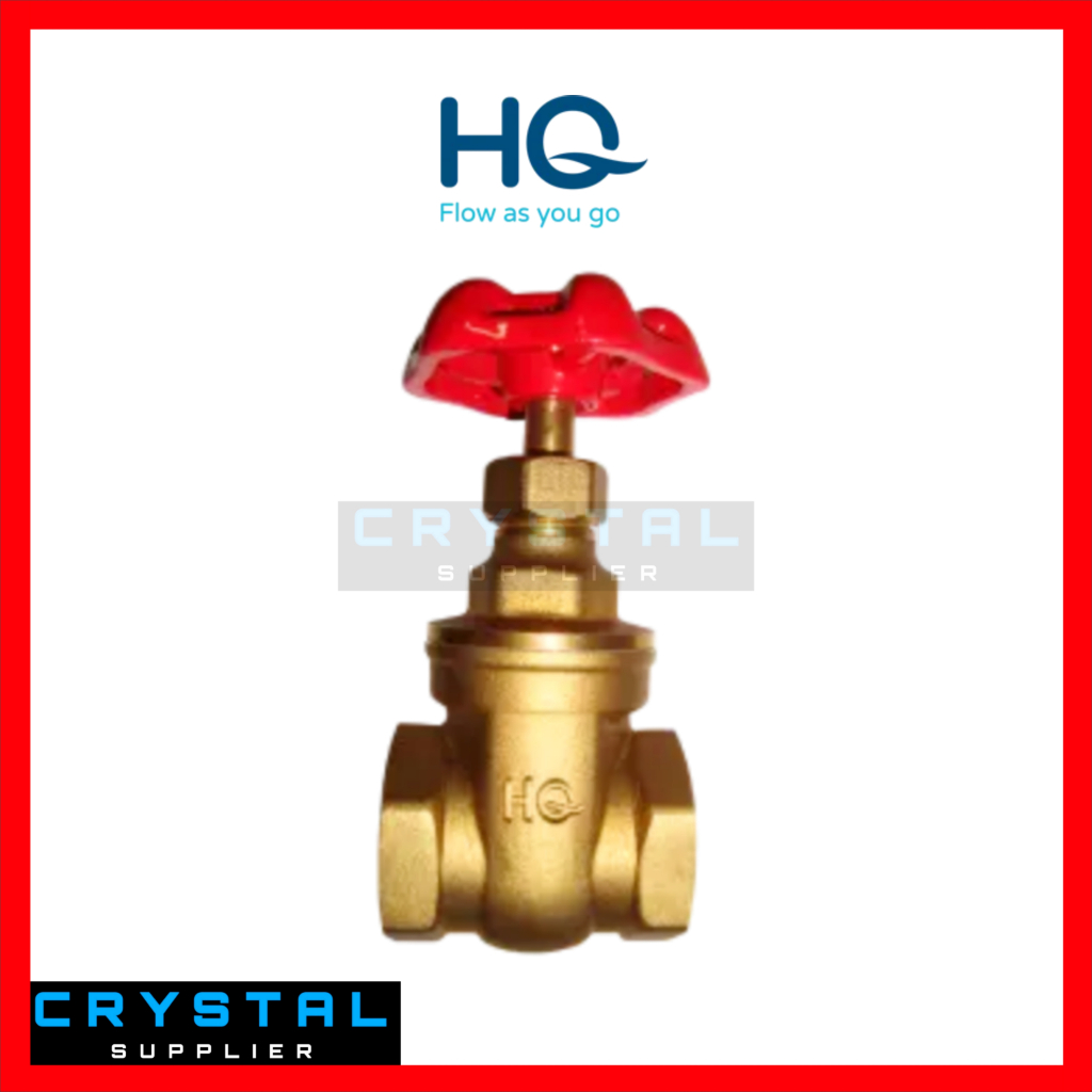 Jual STOP KRAN PUTAR HQ 1" inch Kuningan Gate Valve Brass Keran Air ...