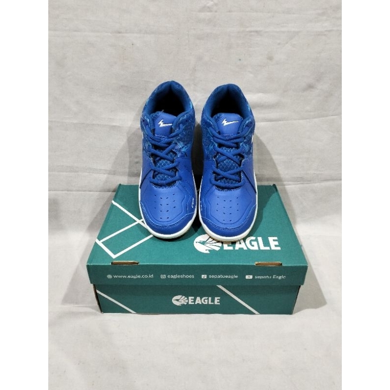 Jual Sepatu badminton bulutangkis EAGLE ORIGINAL SONIC BIRU/PUTIH ...