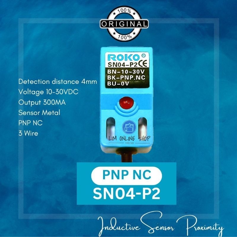 Jual Sensor Proximity Inductive SN04-P2 PNP NC Normaly Close 3 Wire DC ...