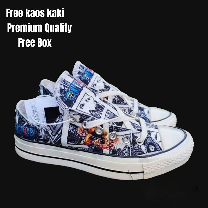 Jual SEPATU CONVERSE ANIME X ONE PIECE 70s HIGH DAN LOW PREMIUM QUALITY ...