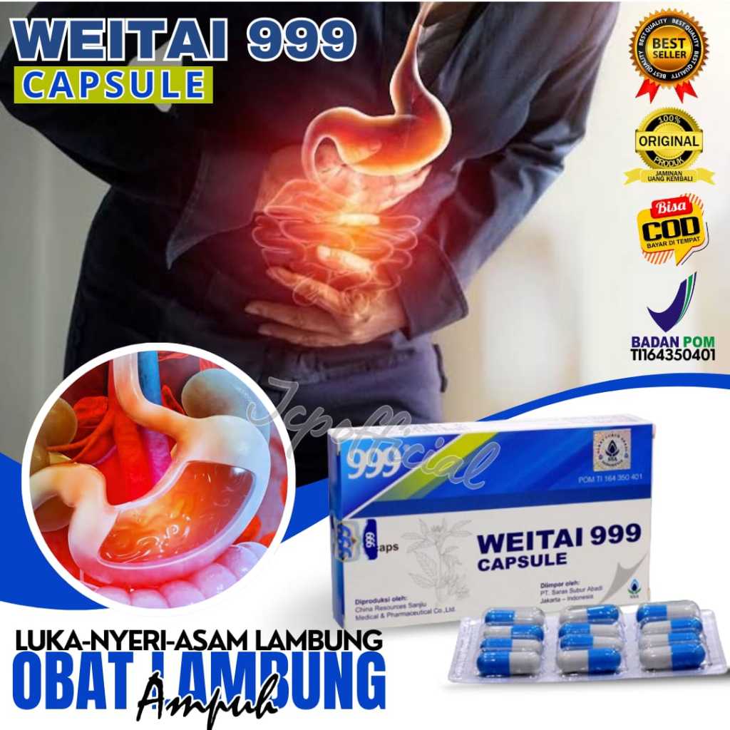 Jual Weitai 999 Wei Tai Capsule / Obat Sakit Maag Lambung Ampuh ...