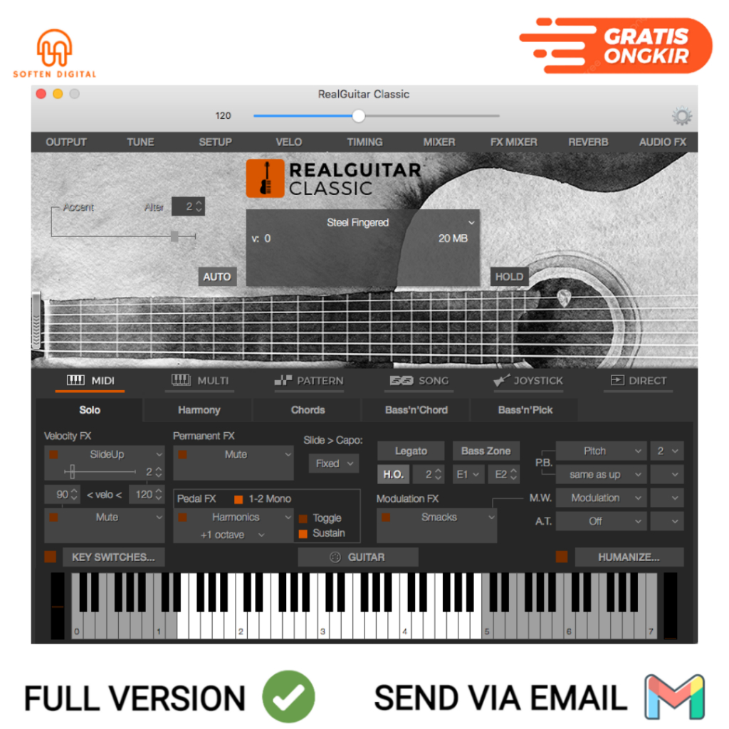 Jual MusicLab - RealGuitar 5 - VST Plugin a sample-based, specialized ...
