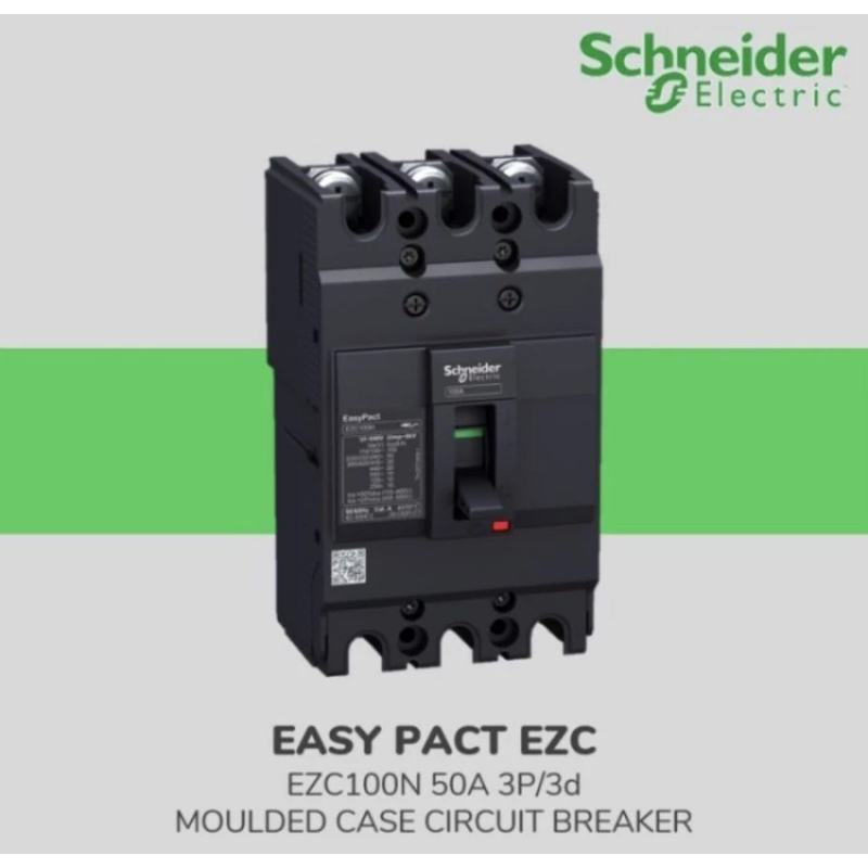 Jual MCCB Schneider 50 A 3P EZC100B3050 EasyPact NFB 7,5kA | Shopee Indonesia
