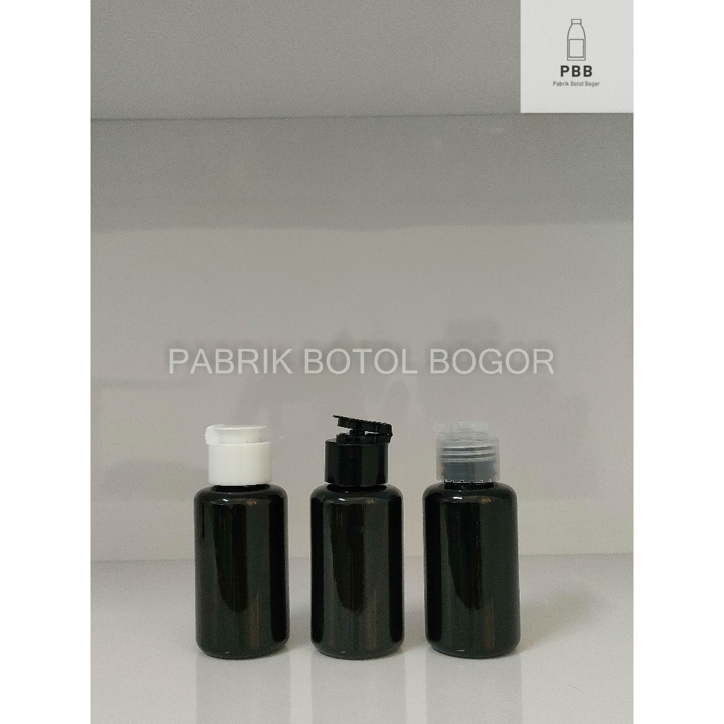 Jual BOTOL TUBULAR 60ML HITAM FLIPTOP JAMUR HITAM CLEAR PUTIH PET 60 ML - Putih | Shopee Indonesia