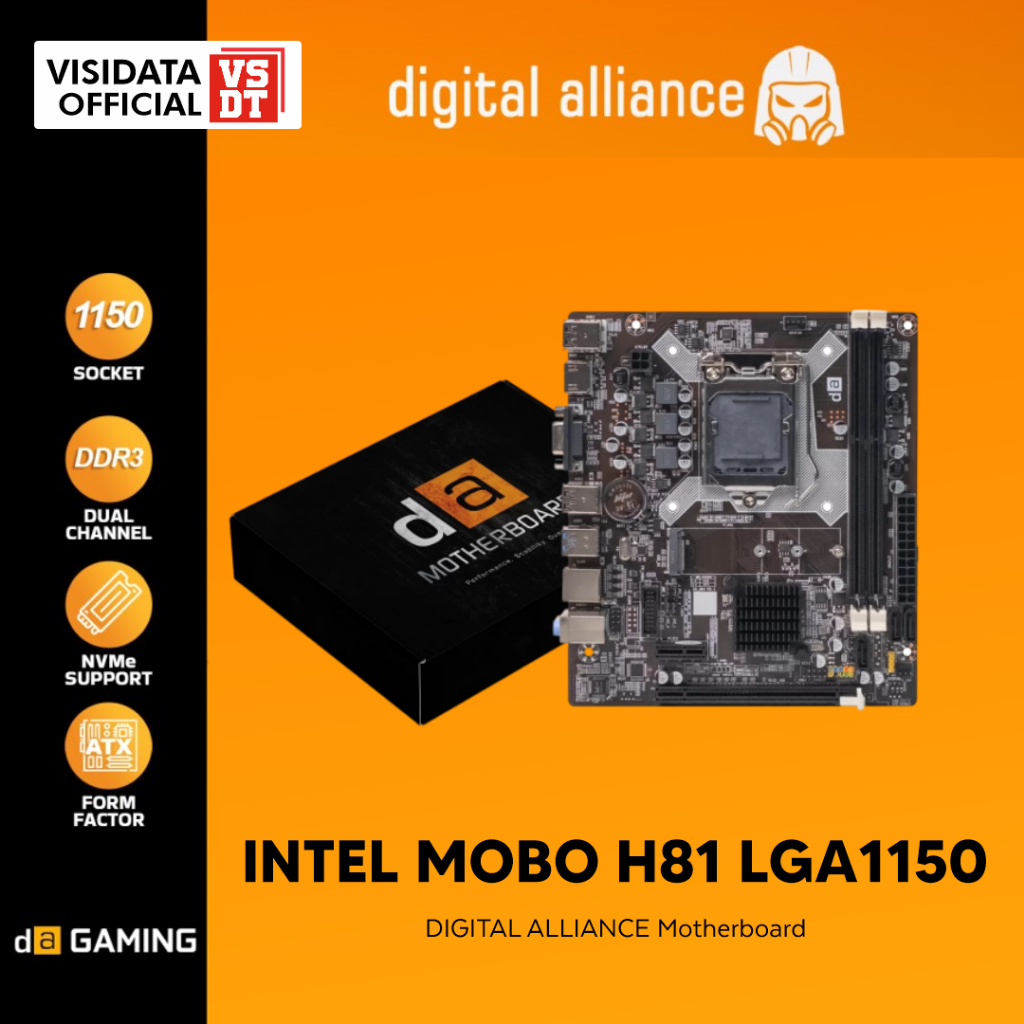 Jual Digital Alliance H81 Motherboard Intel LGA 1150 H81/B85 Express ...