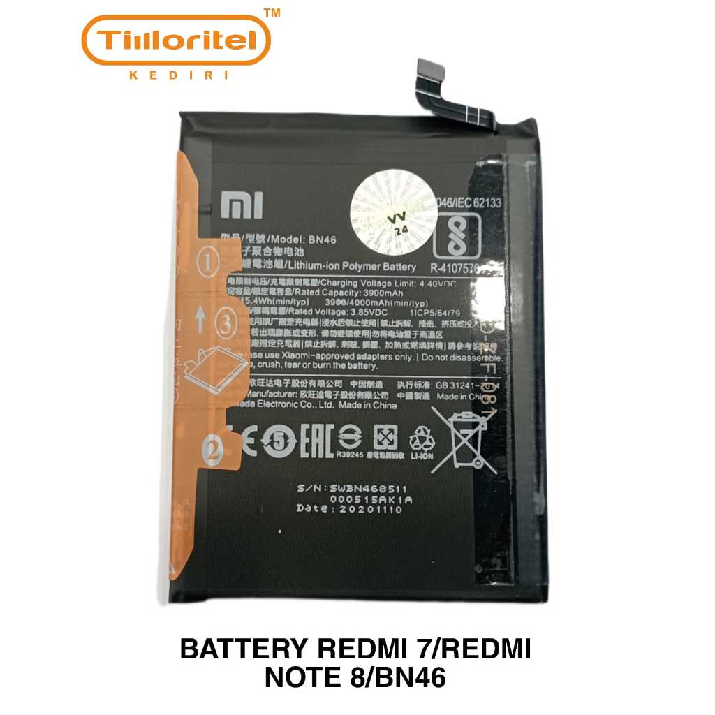 Jual BATTERY REDMI 7/REDMI NOTE 8/BN46 | Shopee Indonesia