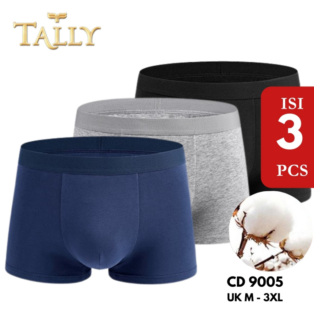 Jual TALLY 3 Pcs CD 9005 Celana Pria Boxer Cowo Bahan Katun Fit to M - XXXL Cd Pria Dewasa Motif ...