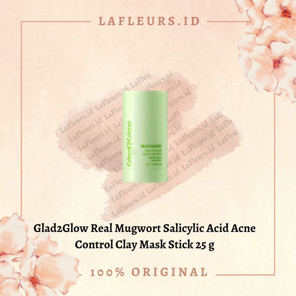 Jual Glad2Glow Real Mugwort Salicylic Acid Acne Control Clay Mask Stick 25g / Masker Wajah Untuk ...