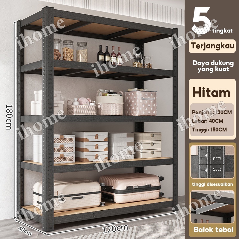Jual Rak Besi Siku 5 Susun Rak Penyimpanan 6 Tingkat Rak Gudang ...