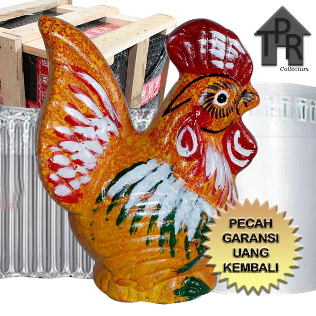 Jual Gerabah - celengan tanah liat ayam tradisional motif burik size SS ...