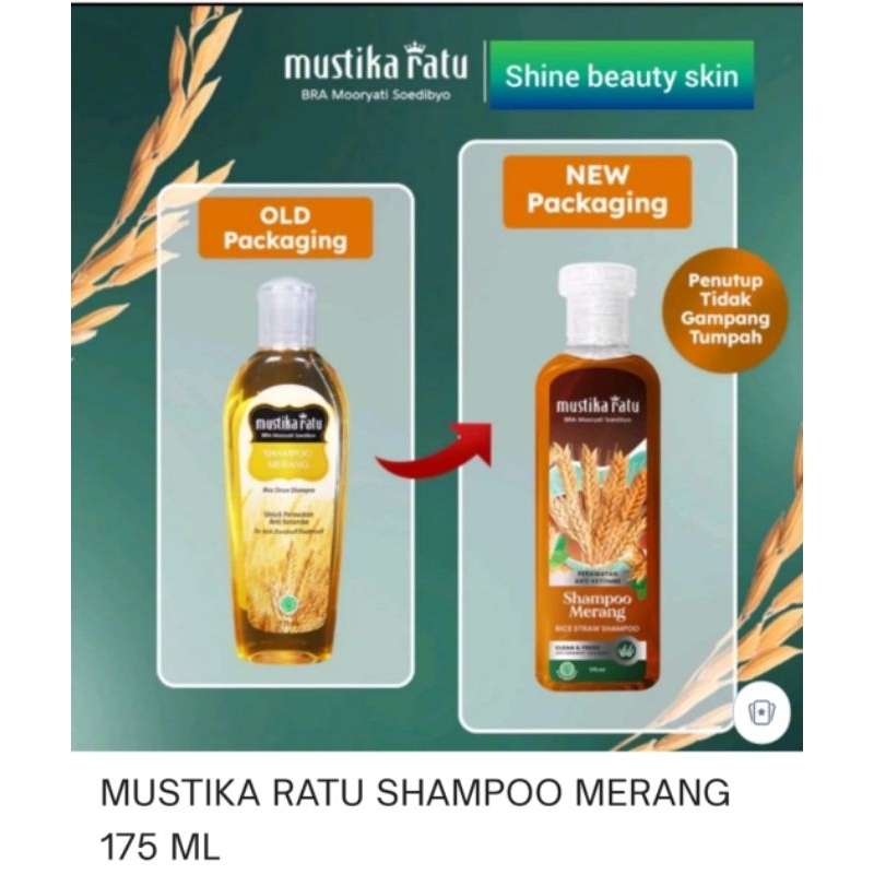 Jual Mustika Ratu Shampoo Merang 175ml Shampo Original BPOM | Shopee ...