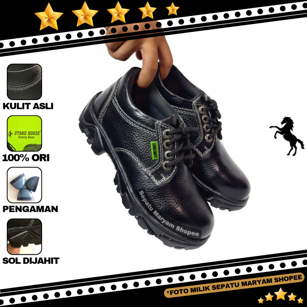 Jual Sepatu Pria Safey Low Boots Tali Ujung Besi Sepatu Safety Shoes ...