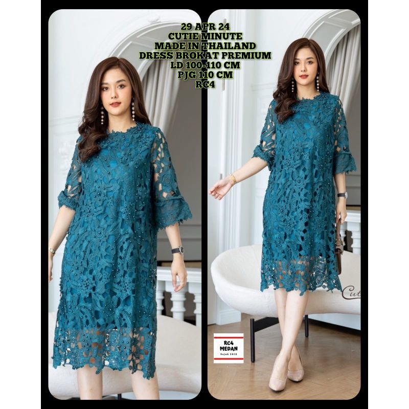 Jual Cutie Minute Long Dress Brokat Ori Bangkok Shopee Indonesia