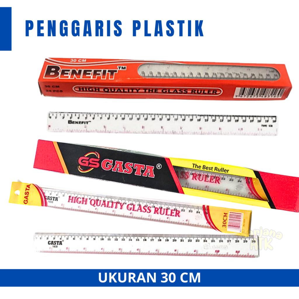 Jual Penggaris Plastik 30 cm GASTA HORE | Shopee Indonesia