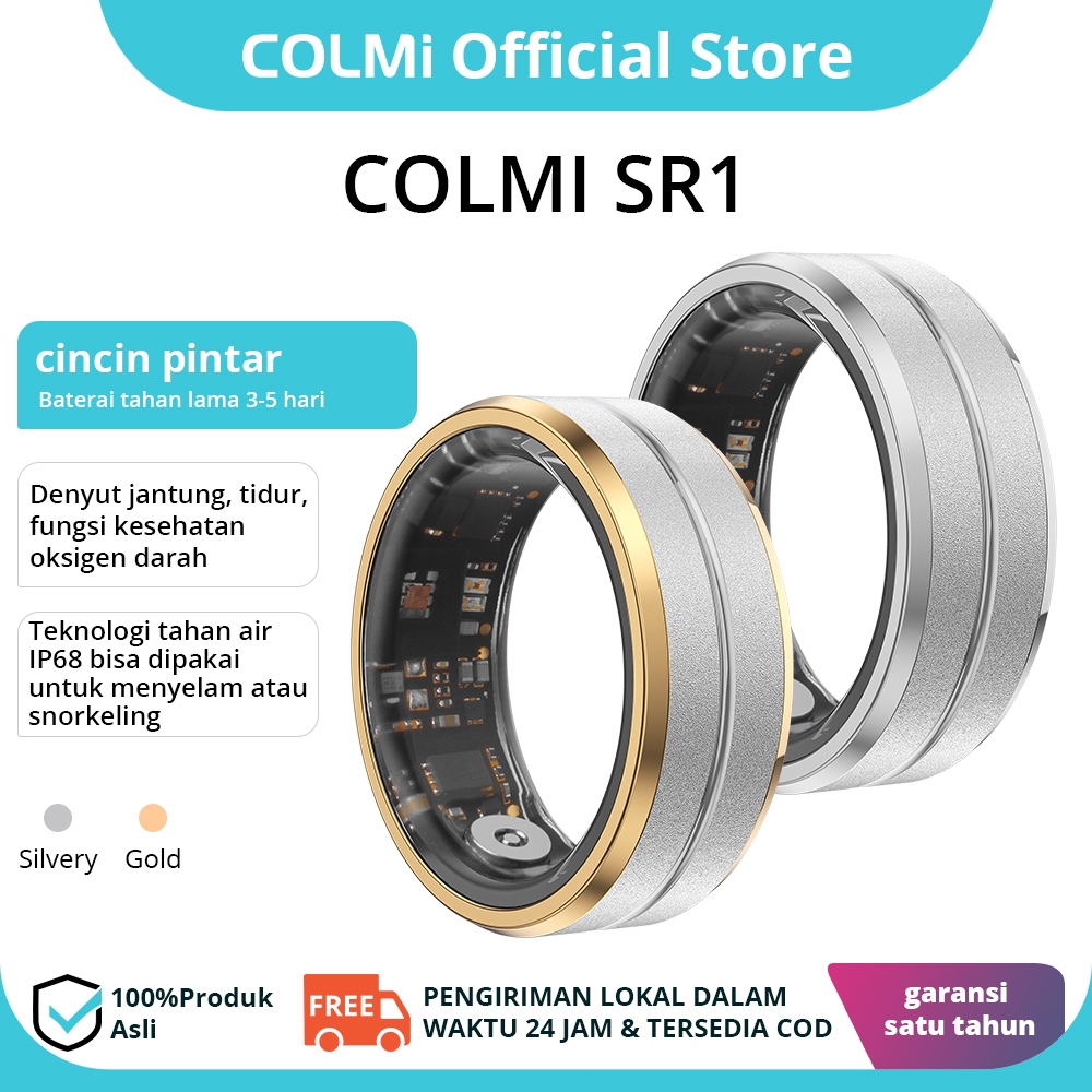 Jual Colmi SR1 Smart Ring Health Monitoring IP68 & 3Atm Bisa berenang ...