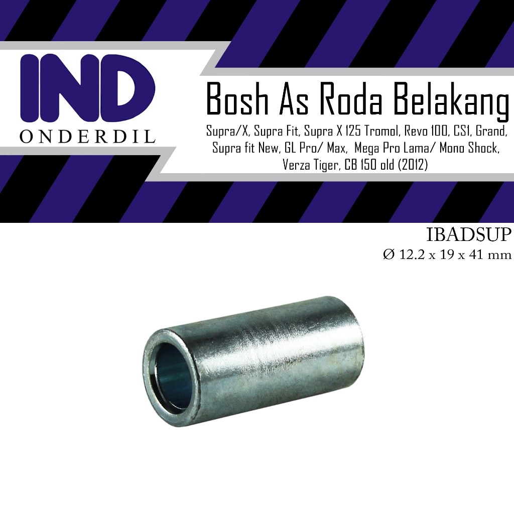 Jual Bosh/Bos Laher/As Roda Tengah Tromol Depan/Spacer Supra X/Grand ...