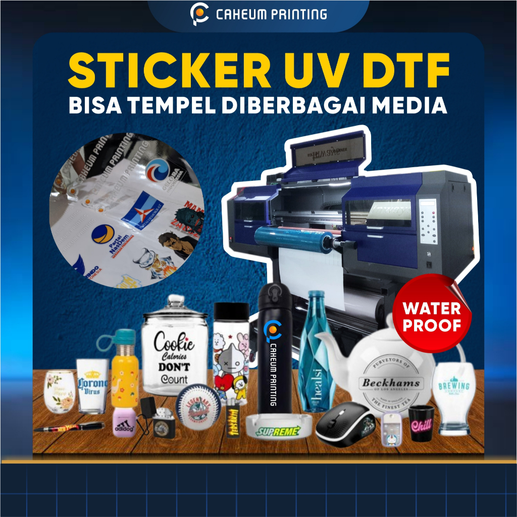 Jual STICKER DTF UV / CUTTING STICKER WARNA / STICKER TINTA PUTIH ...