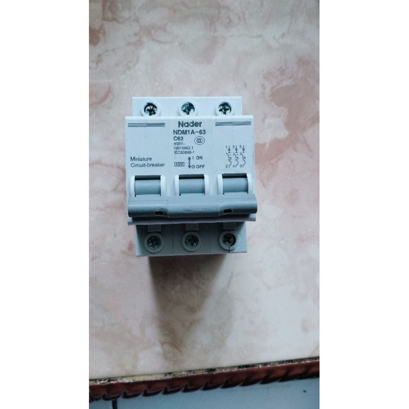 Jual MCB NADER 63A 3PHASE DIJAMIN ORIGINAL | Shopee Indonesia