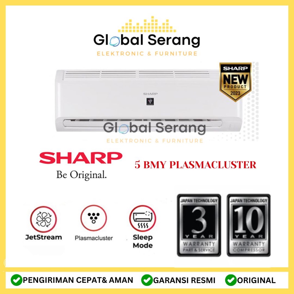 Jual AC SHARP 5BMY - 1/2PK PLASMACLUSTER | Shopee Indonesia