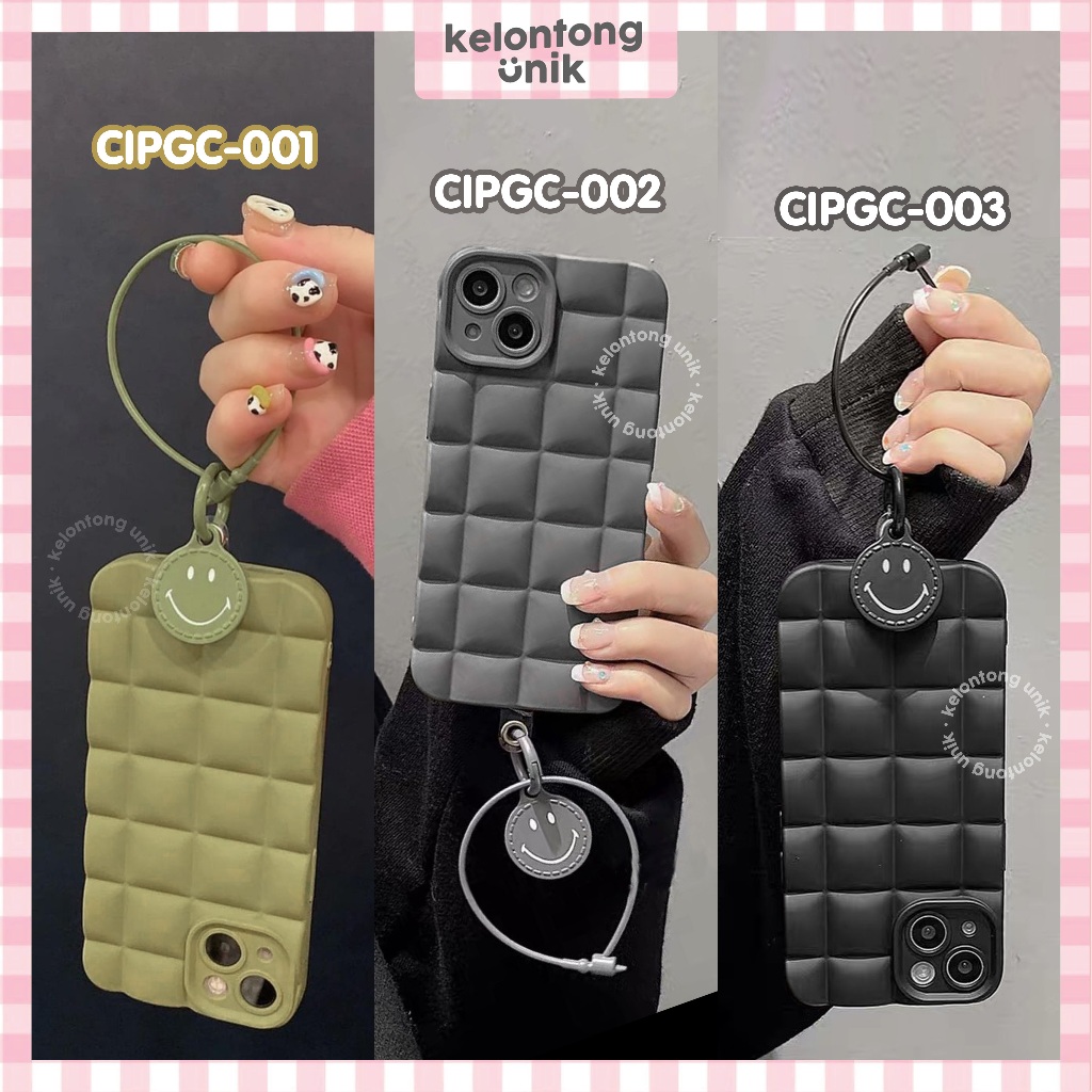 Jual KELONTONG UNIK | (Free Charm) Waffle Silicone Case/ Puffy Grid ...