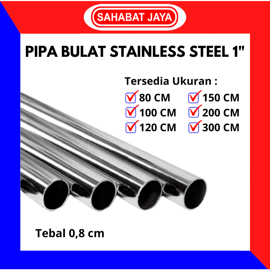 Jual Huben Pipa Stainless Steel Bulat 1" Inch Pipa Gantungan 25 mm ...