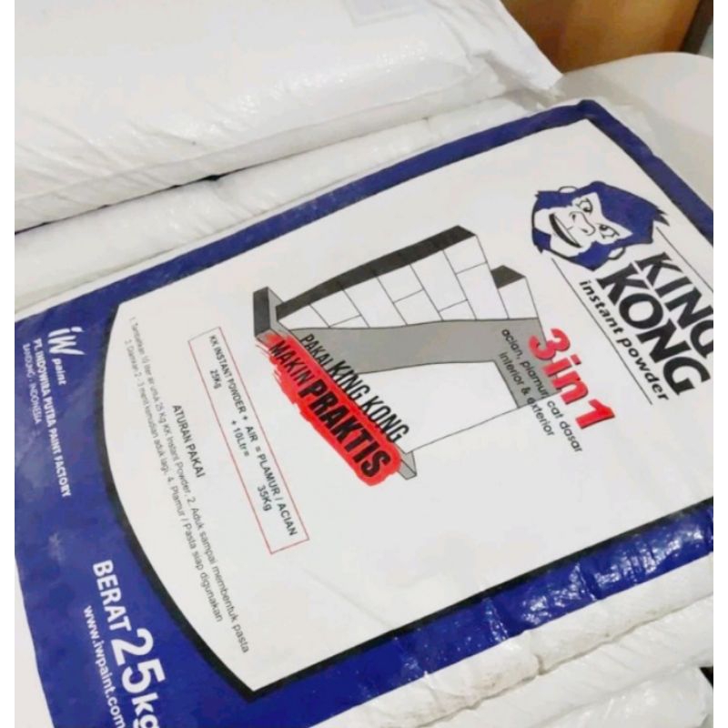 Jual Dempul Tembok King Kong Instant Powder 3 in 1 Kiloan l Tepung ...