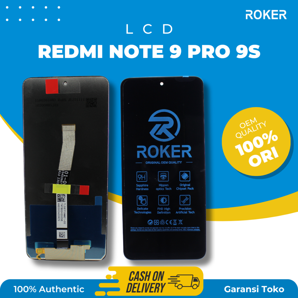 Jual LCD TOUCHSCREEN FULLSET XIAOMI REDMI NOTE 9 PRO ORIGINAL BY ROKER ...