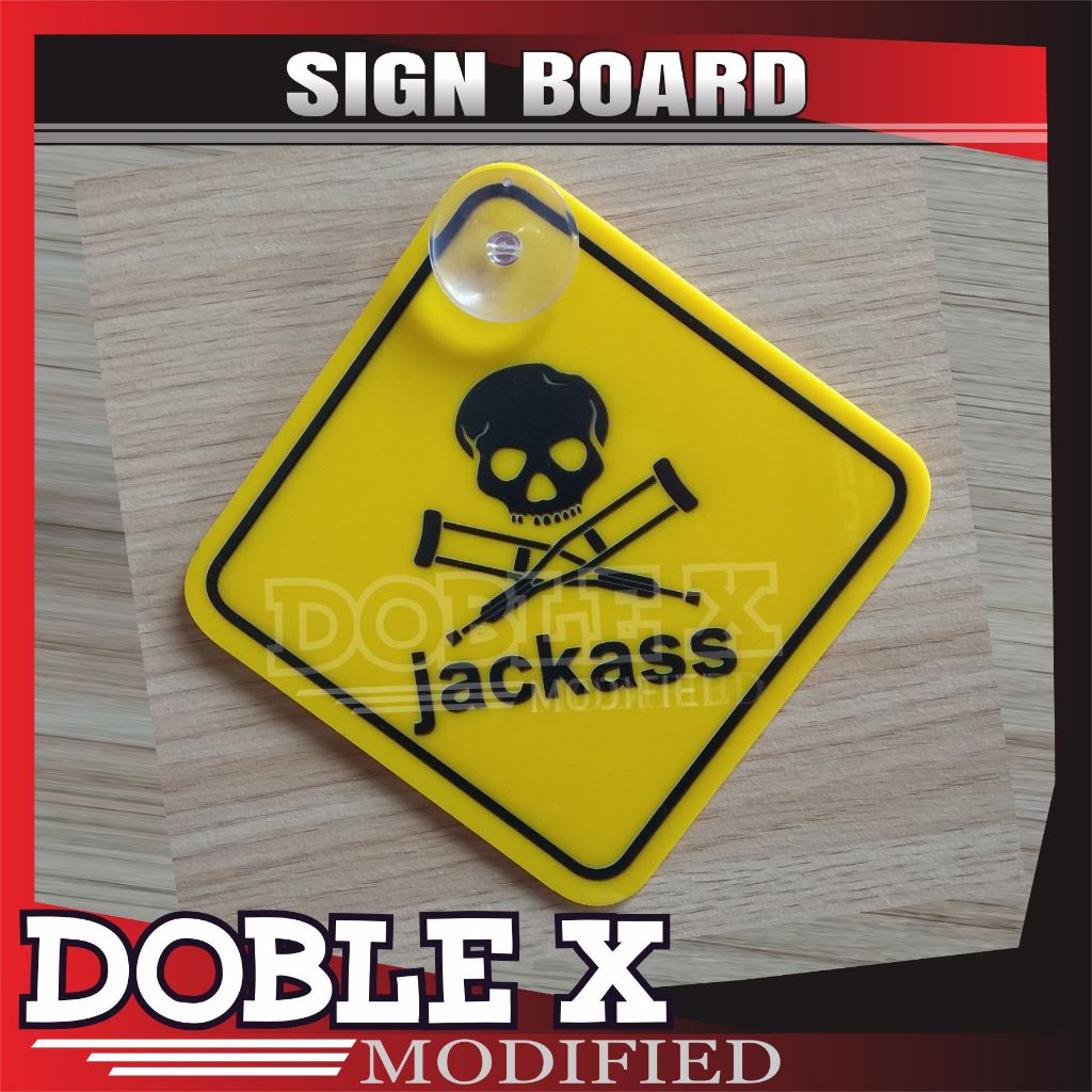 Jual CAR SIGN BOARD CUSTOM JACKASS | Shopee Indonesia