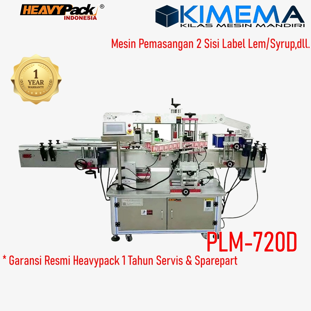Jual Mesin Pemasangan 2 Sisi Label Lem Syrup Sambal Oli Otomatis PLM ...