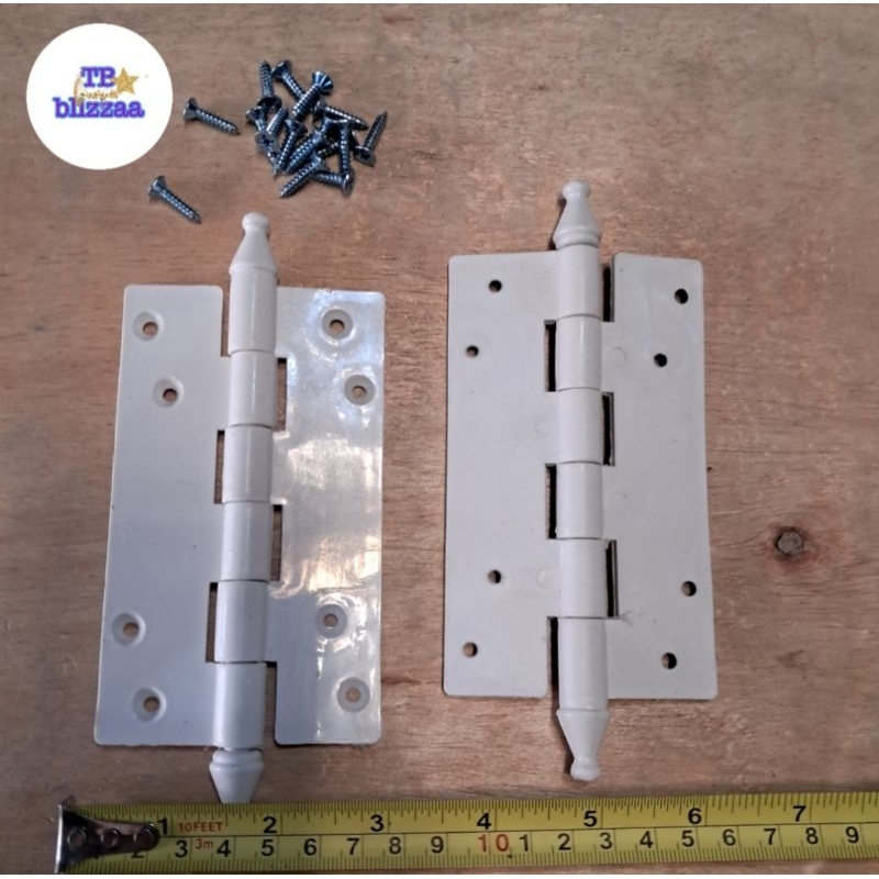 Jual Engsel PVC 4" Engsel Plastik 4"PVC Set + Skrup Engsel Pintu PVC 4 ...