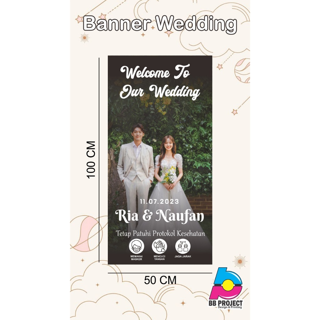 Jual Banner Pernikahan + Foto / banner wedding / banner pernikahan ...