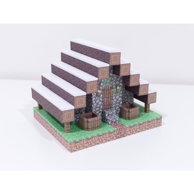 Jual Lembaran pola papercraft minecraft snow house (PP-A25) | Shopee ...