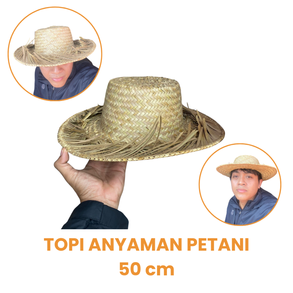 Jual Topi Tukang Kebun High Quality- Topi Anyaman Bambu - Topi Petani ...