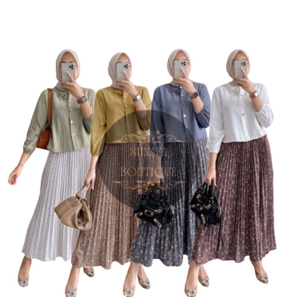 Jual ZAVIKA SET ROK SETELAN ROK PLISKET PREMIUM ONESET ROK ZAVIKA ...