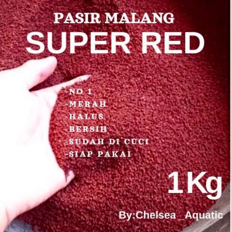 Jual Pasir Malang Merah Super Red Halus No.1 (1Kg) | Shopee Indonesia