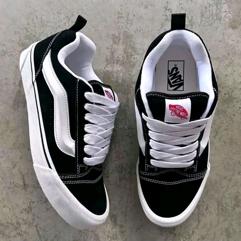 Jual SEPATU VANS KNU SKOLL BLACK WHITE ORIGINAL 100% | Shopee Indonesia