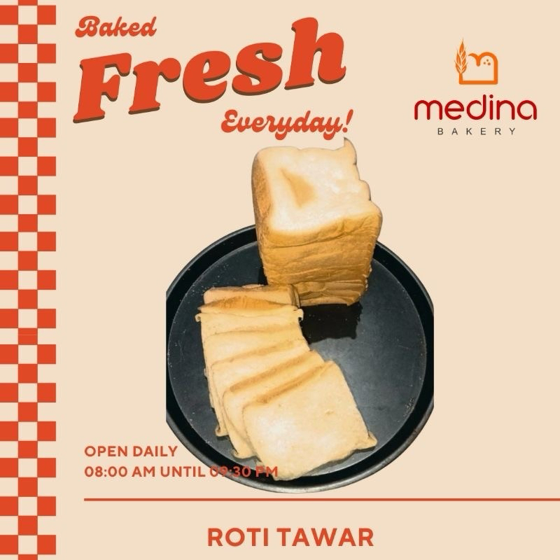 Jual Roti Tawar super lembut by medina bakery varian ( kemasan premium ...