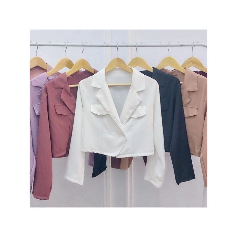 Jual VADIA BLAZER CROP KOREA blazer wanita terbaru formal & casual ...