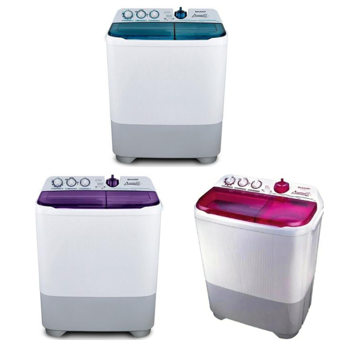 Jual MESIN CUCI 2 TABUNG SHARP ES-T85CR BK / ES T85CR PK / ES T85CR VK ...